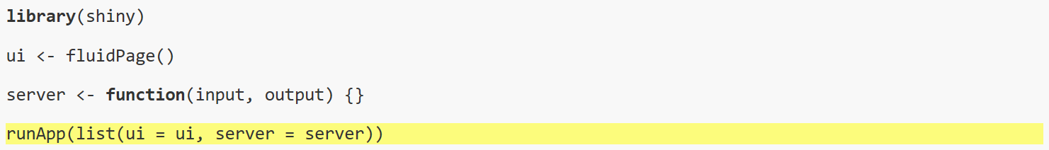 runApp es la funcion que crea y deja corriendo la app con los parámetros otorgados. No siempre ...